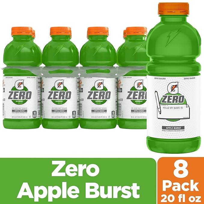 Gatorade Zero Sugar Apple Burst 20oz 8pk - Walmart Business Supplies