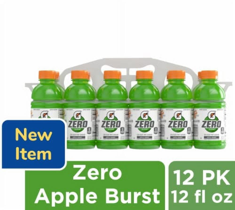 Gatorade Zero Sugar Sports Drink Bottles, Green Apple Burst Flavor ...