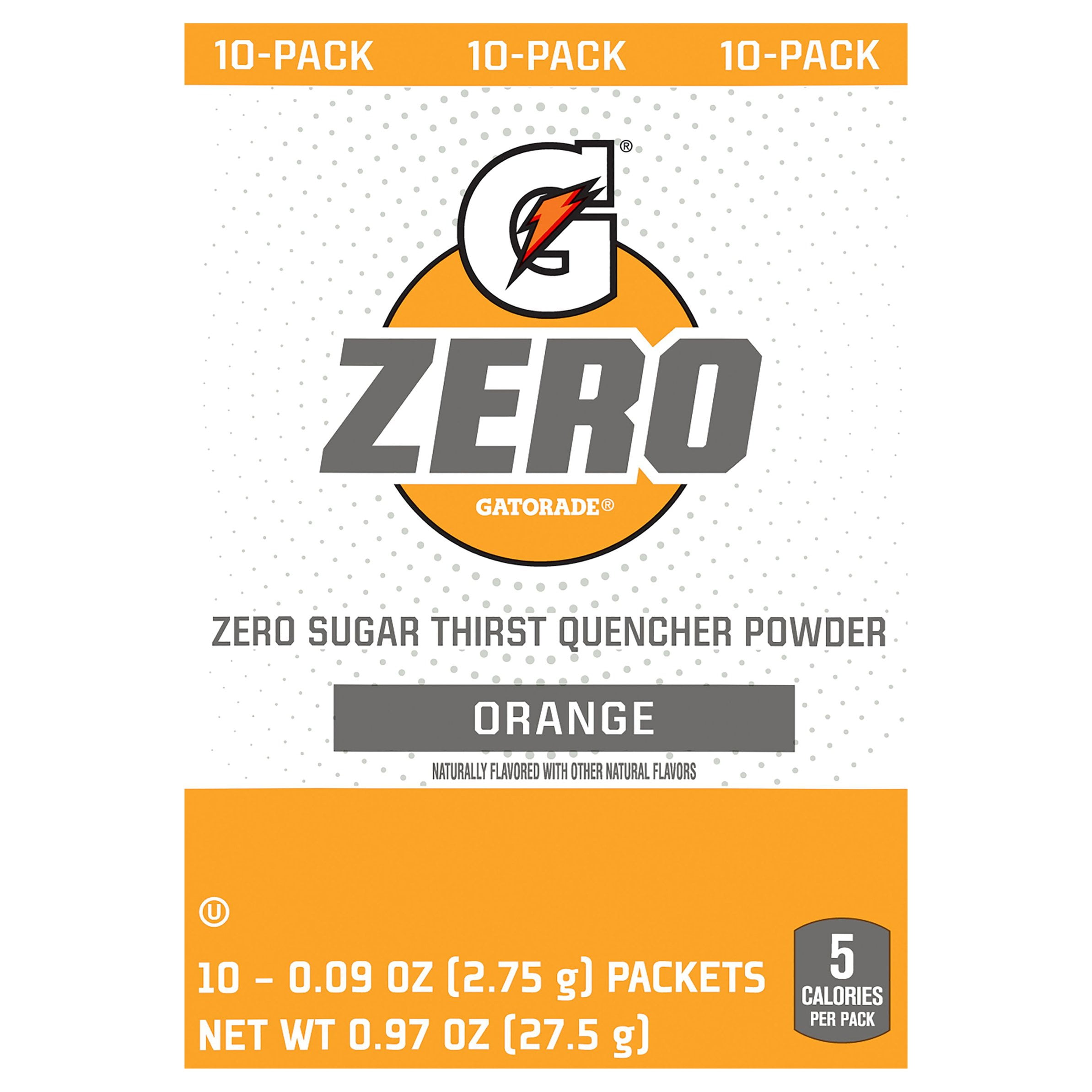 Gatorade Orange Thirst Quencher Powder Packets, 10 Count, Refreshing ...