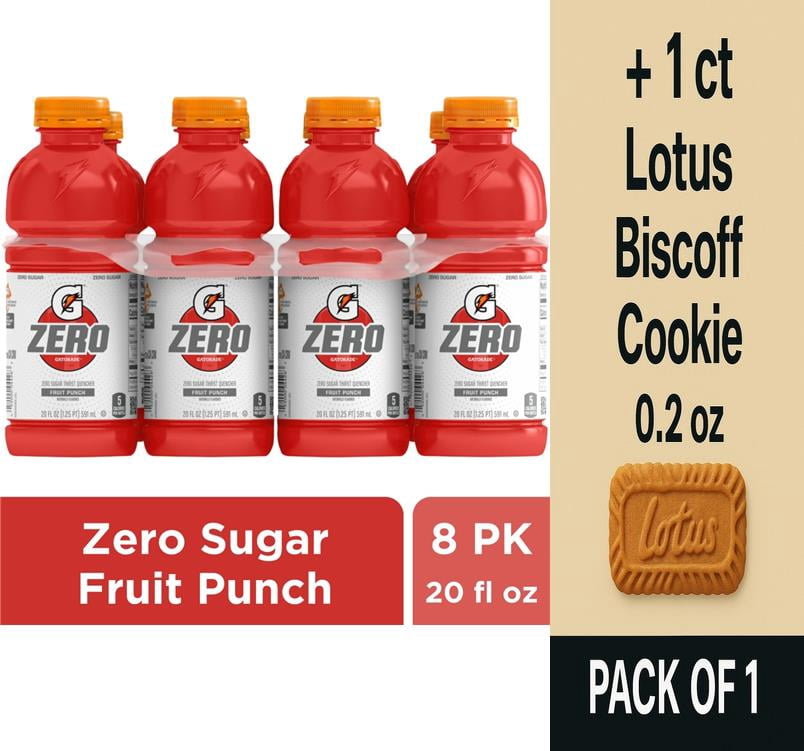 Gatorade Zero Sugar Red Fruit Punch Sports Drink Multipack Bottles 8 ...