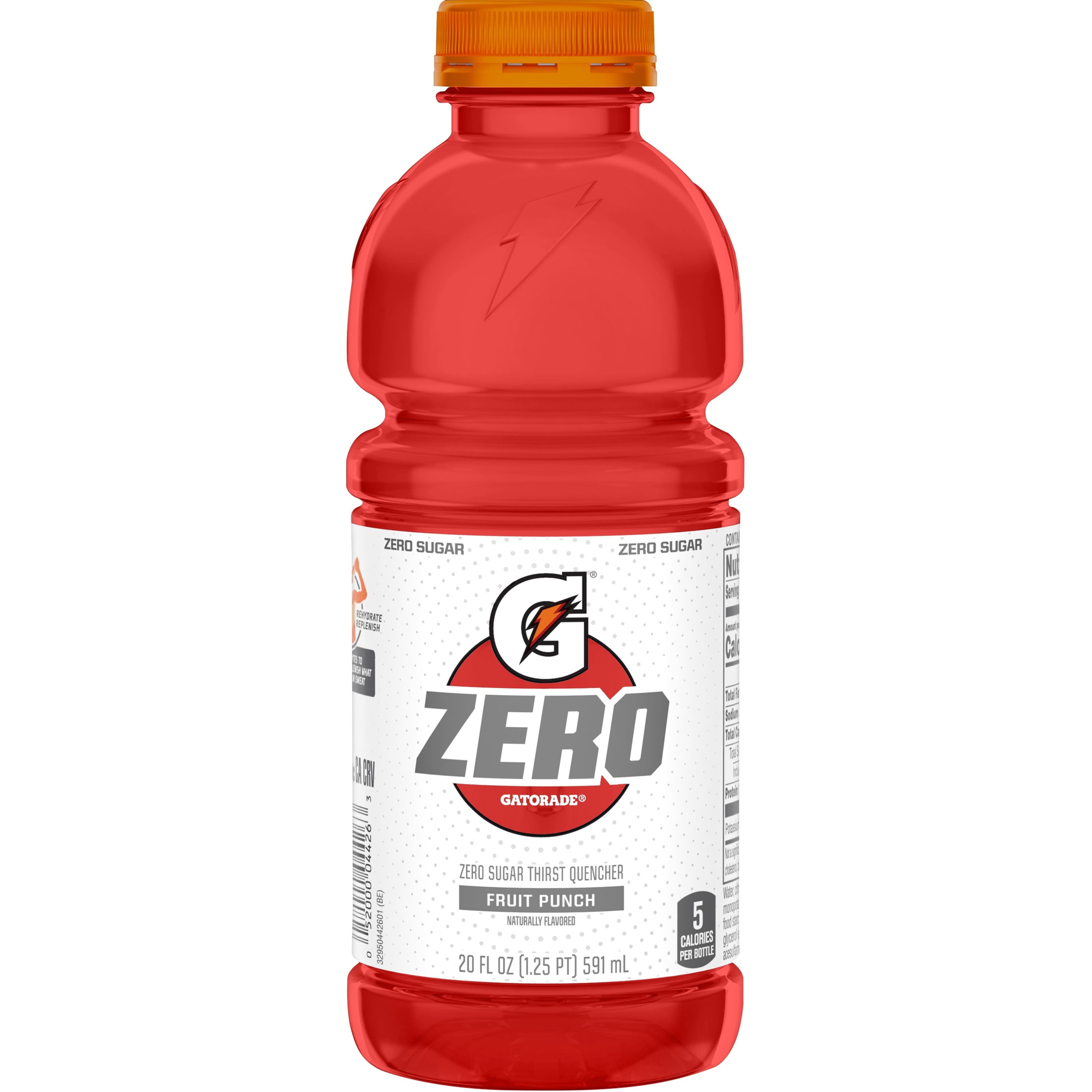Gatorade Zero Thirst Quencher, Fruit Punch, 20 fl oz, 8 Count Bottles ...