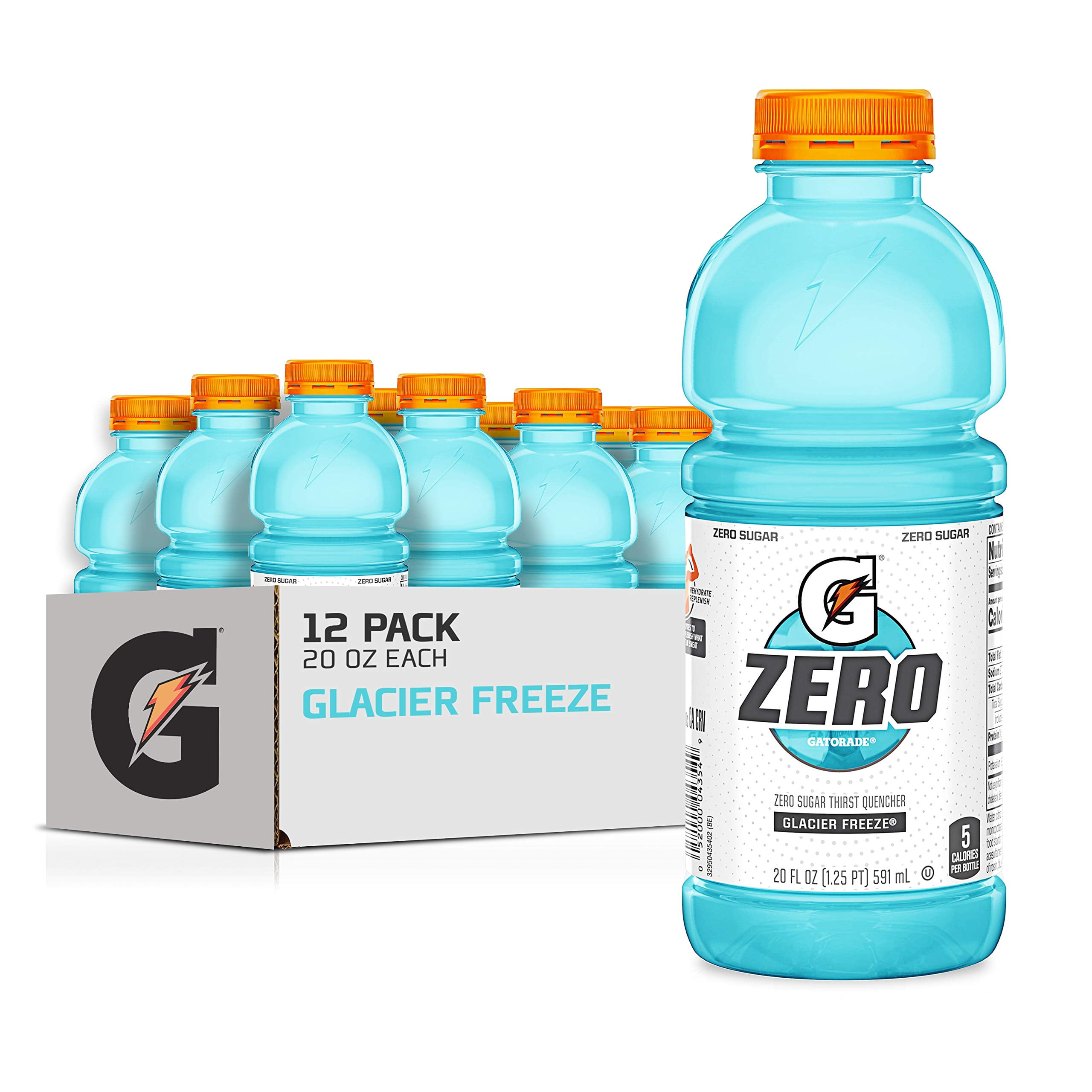 Gatorade Zero Sugar Thirst Quencher, Glacier Freeze, 20 Fl Oz (Pack of 12) - Walmart.com