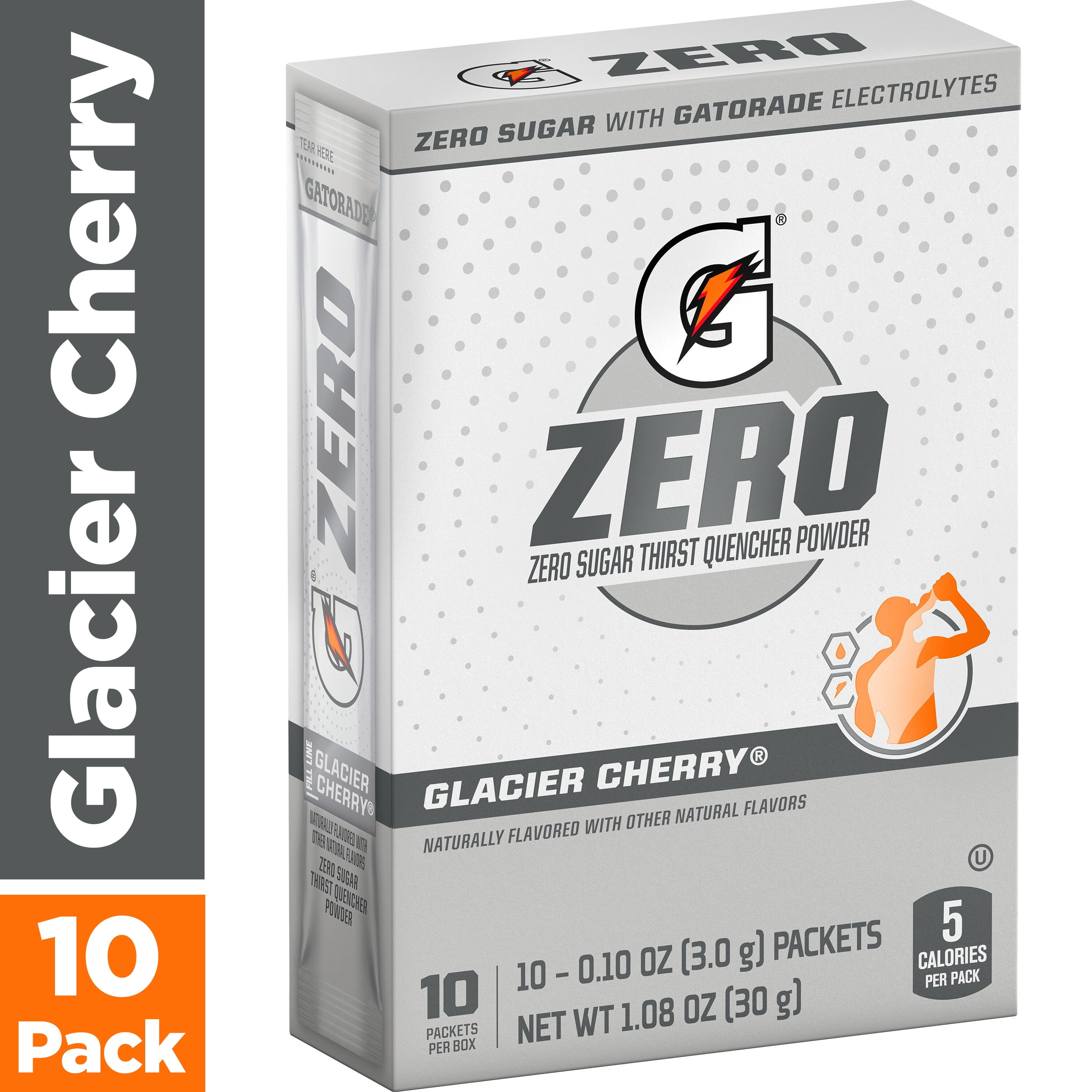Gatorade Zero Sugar Glacier Cherry Thirst Quencher Sports Drink Mix ...