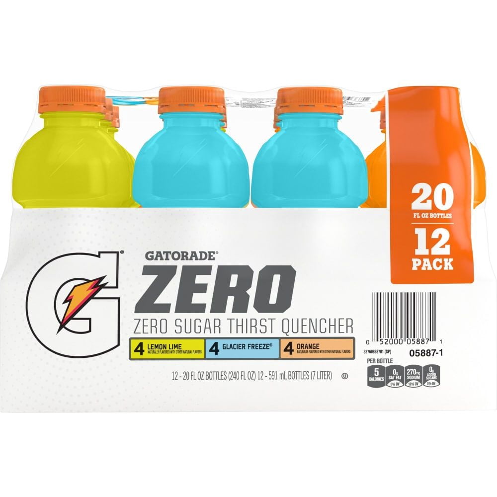 Gatorade Zero Sugar Thirst Quencher Variety Pack Sports Drinks 12 pk ...