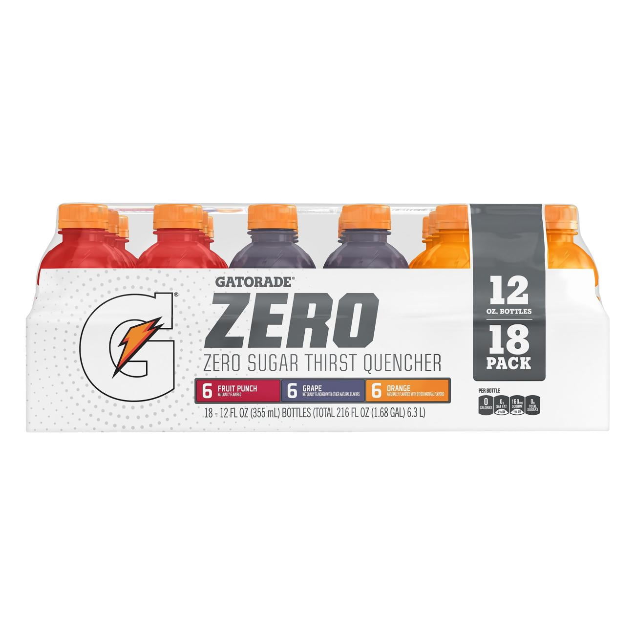 Gatorade Zero Thirst Quencher Variety Pack 18 pk Bottles 12 oz ...