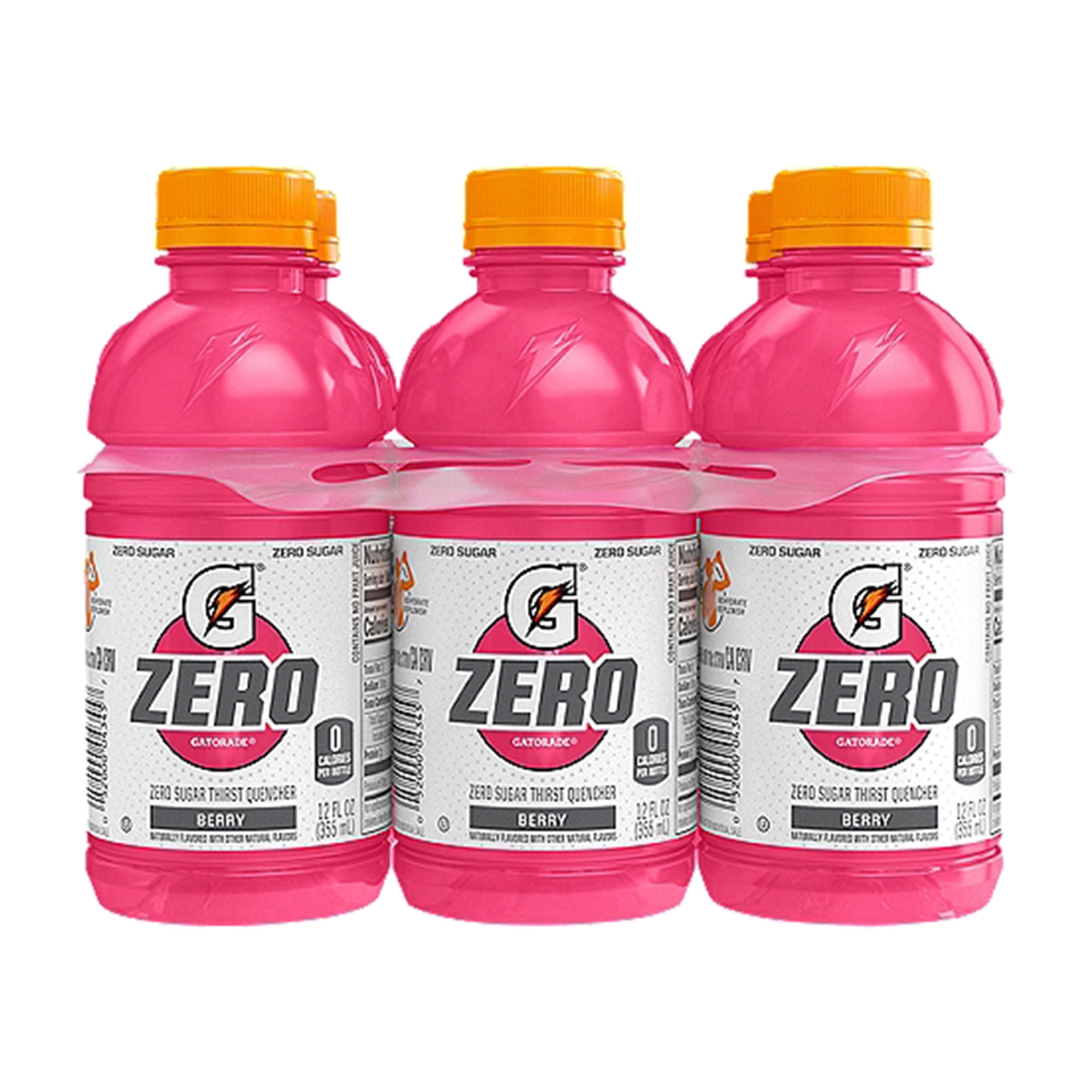 Gatorade Zero Sugar Thirst Quencher, Berry Flavor, 6 Bottles, 12 Fl Oz ...