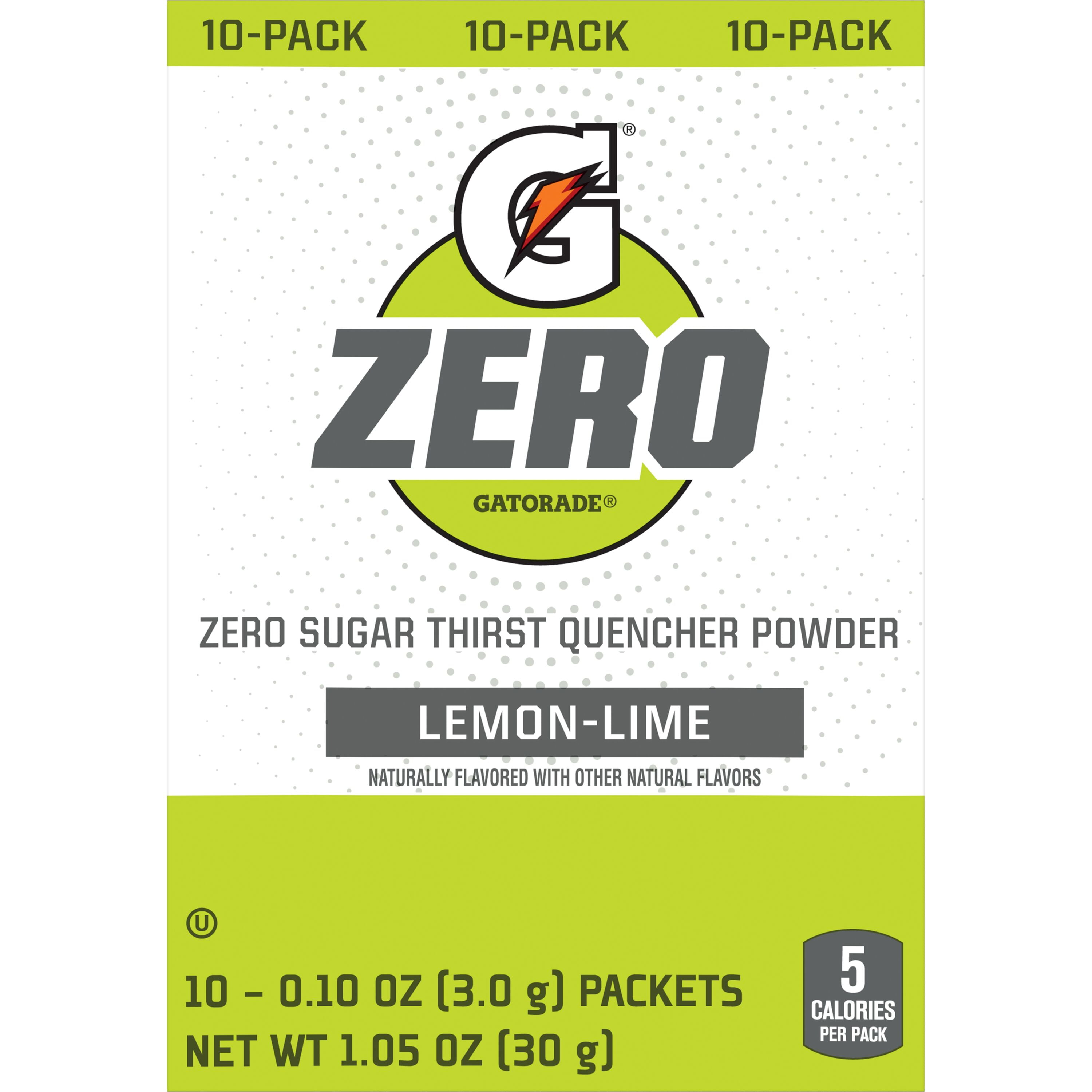 Gatorade Zero Lemon Lime Flavor Water Additive 10pk - Walmart.com