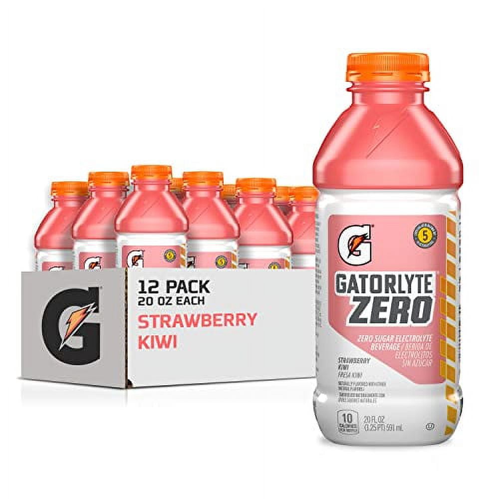 Gatorlyte Zero Electrolyte Beverage, Strawberry Kiwi, Zero Sugar ...