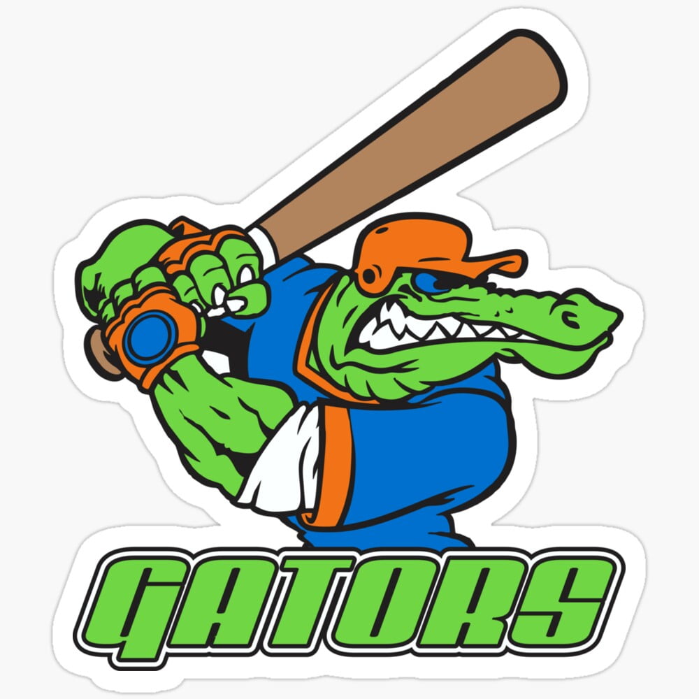 Gators Baseball Sticker Phone Decal Water Bottle Stickers Car Decals ...