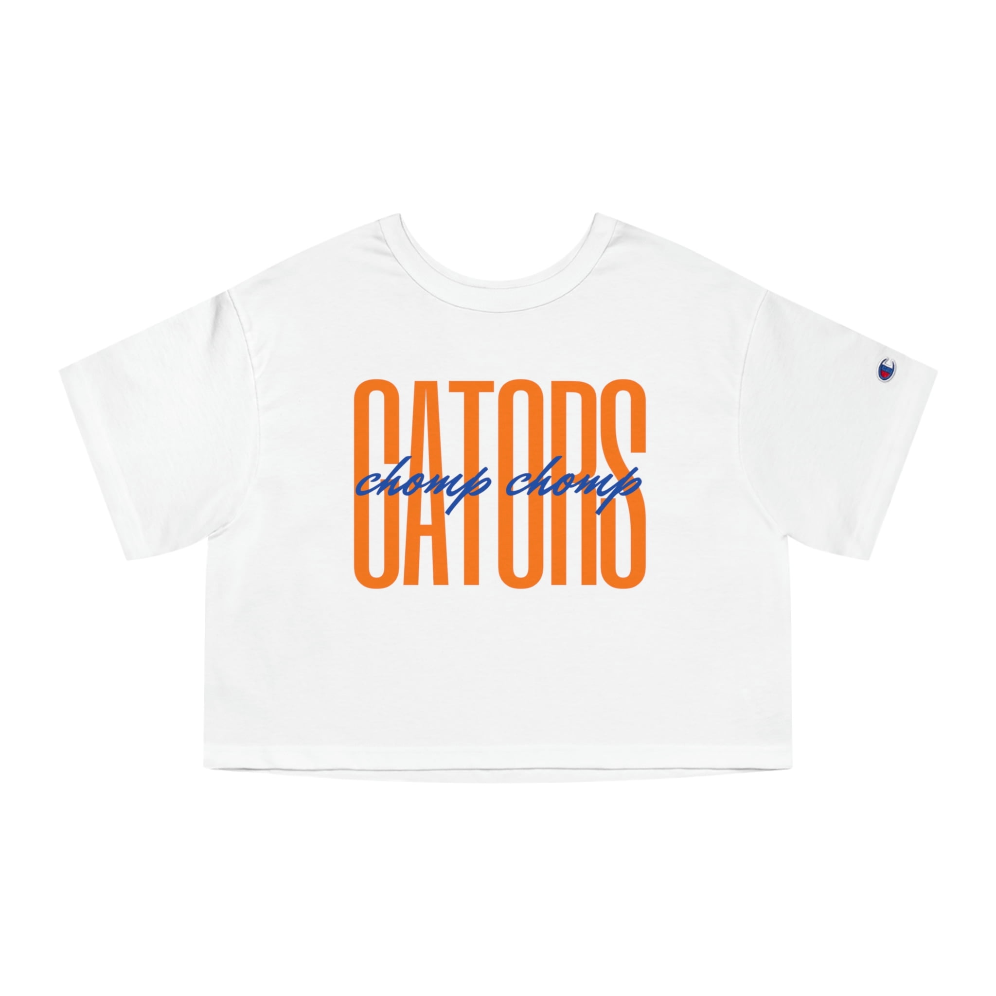Gators Chomp Chomp Tall Team Colors Champion Crop Tee - Walmart.com