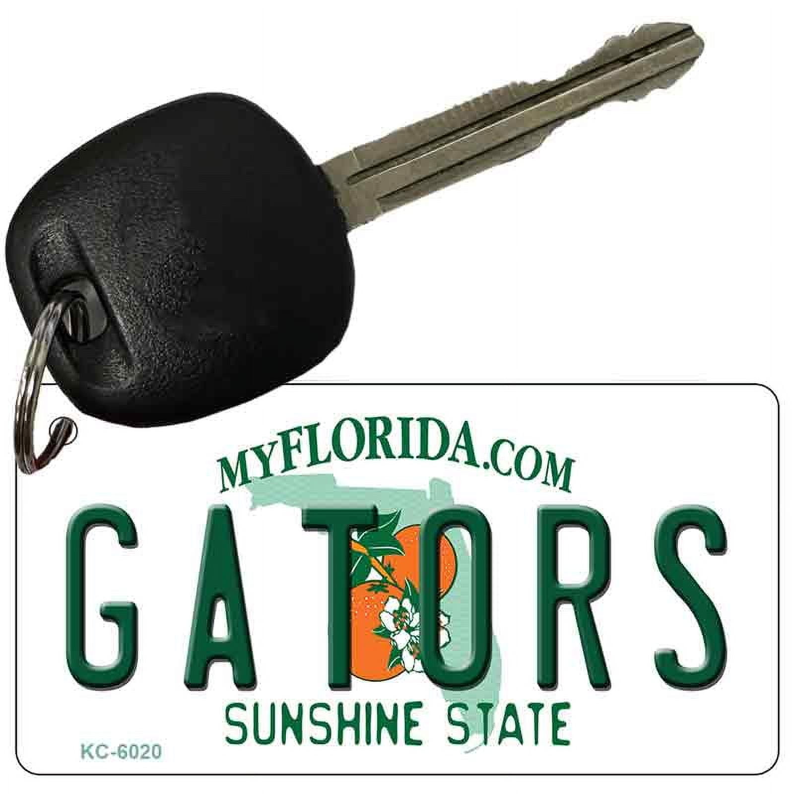 Gators Florida State License Plate Tag Key Chain KC-6020 3" x 1.5" Key ...
