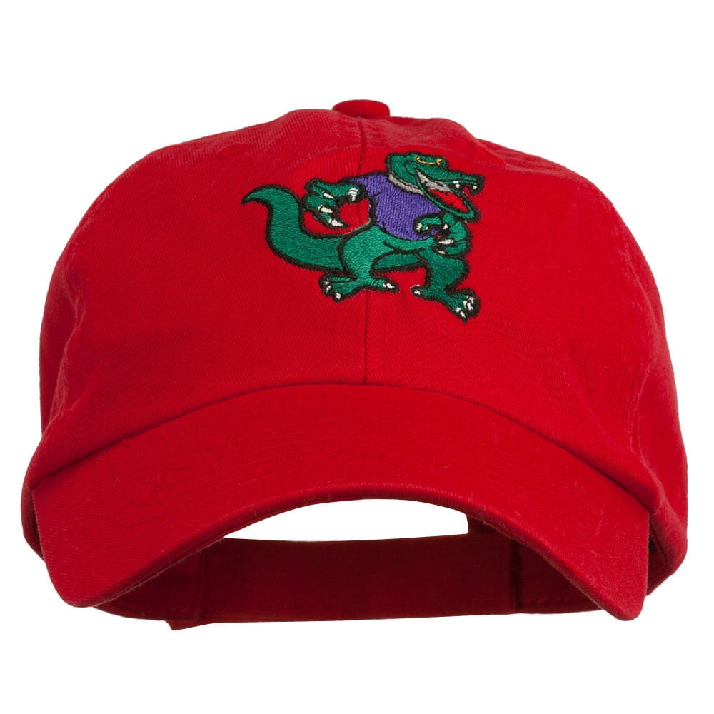 Gators Mascot Embroidered Low Profile Washed Cap - Red OSFM - Walmart.com