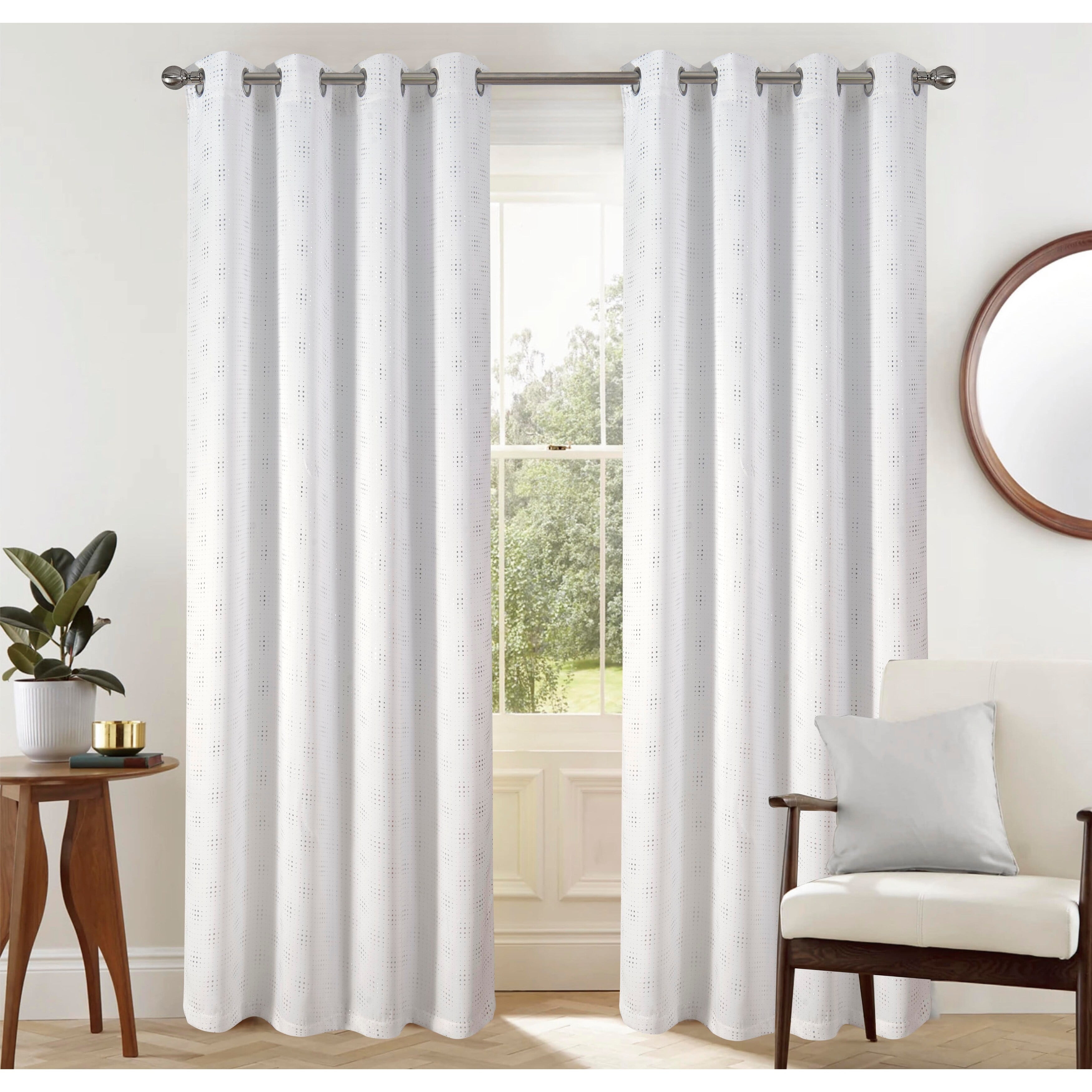 Room Darkening White Curtains