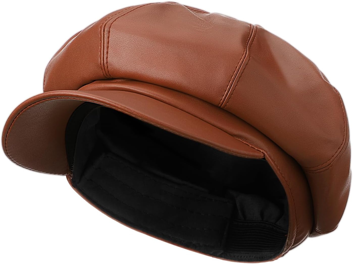 Gatsby Newsboy Caps for Women 8 Panel PU Leather Apple Cap Gatsby Newsboy Caps for Women 8 Panel PU Leather Apple Cap