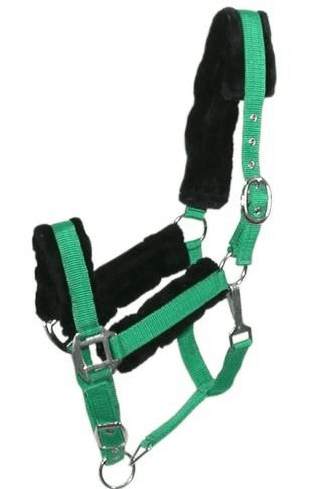 Gatsby Nylon Halter with Removable Fleece Green Horse - Walmart.com