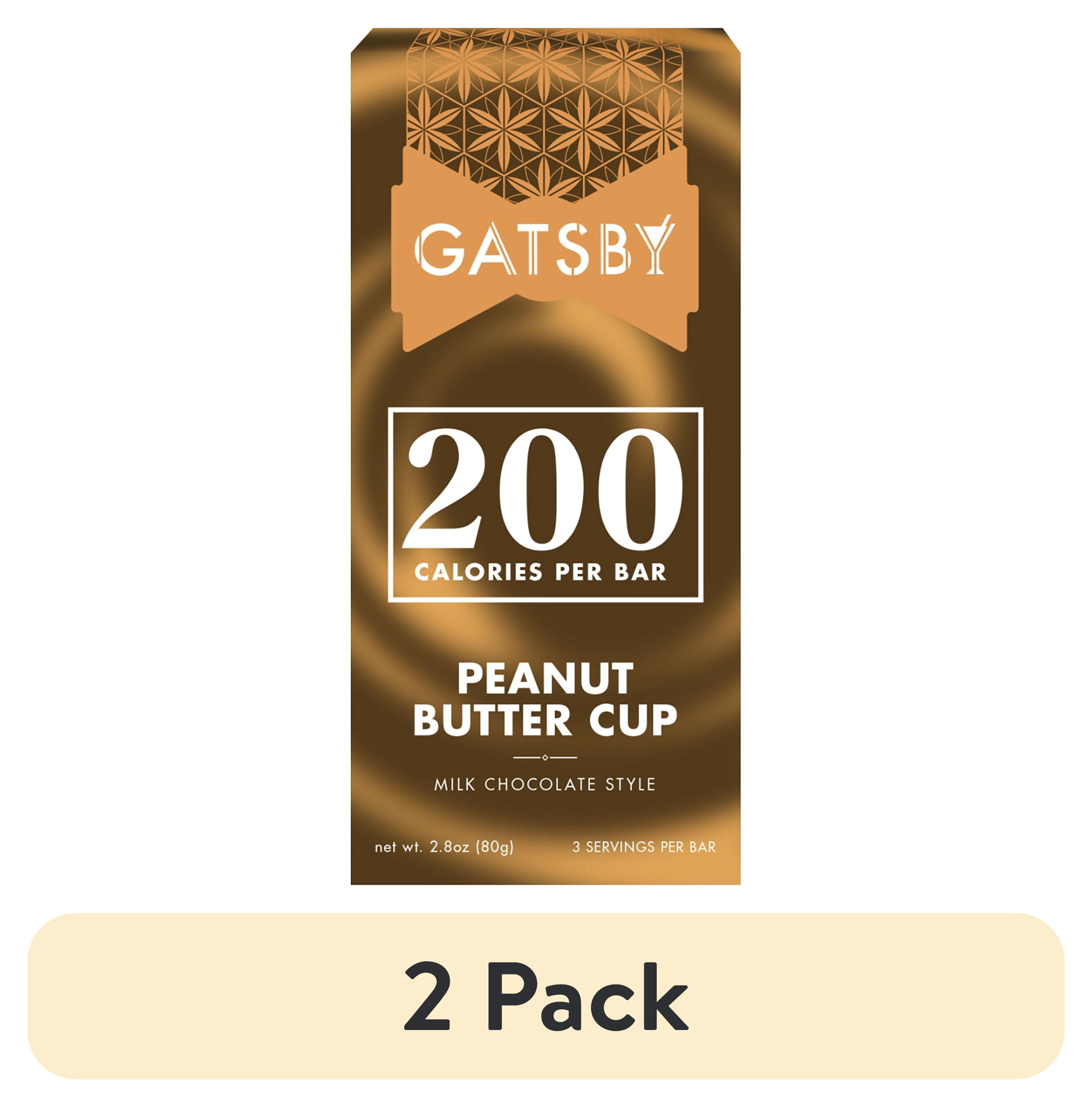 (2 pack) Gatsby Chocolate Peanut Butter Cup Bar, Guilt-Free Low Sugar, 2.8 oz - Walmart.com