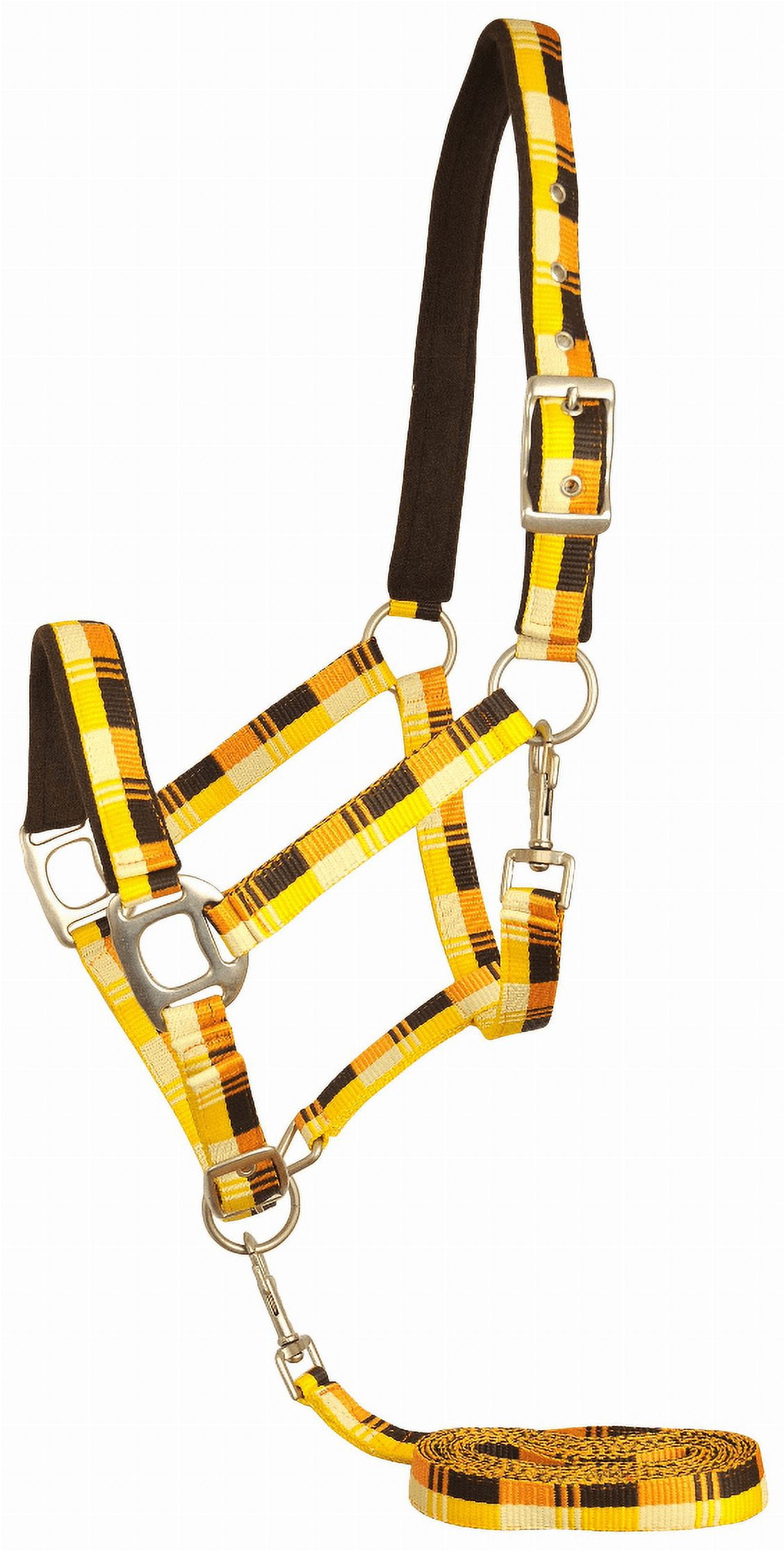 Gatsby Terra Fleece Padded Nylon Halter with Matching Lead Yellow/Brown ...