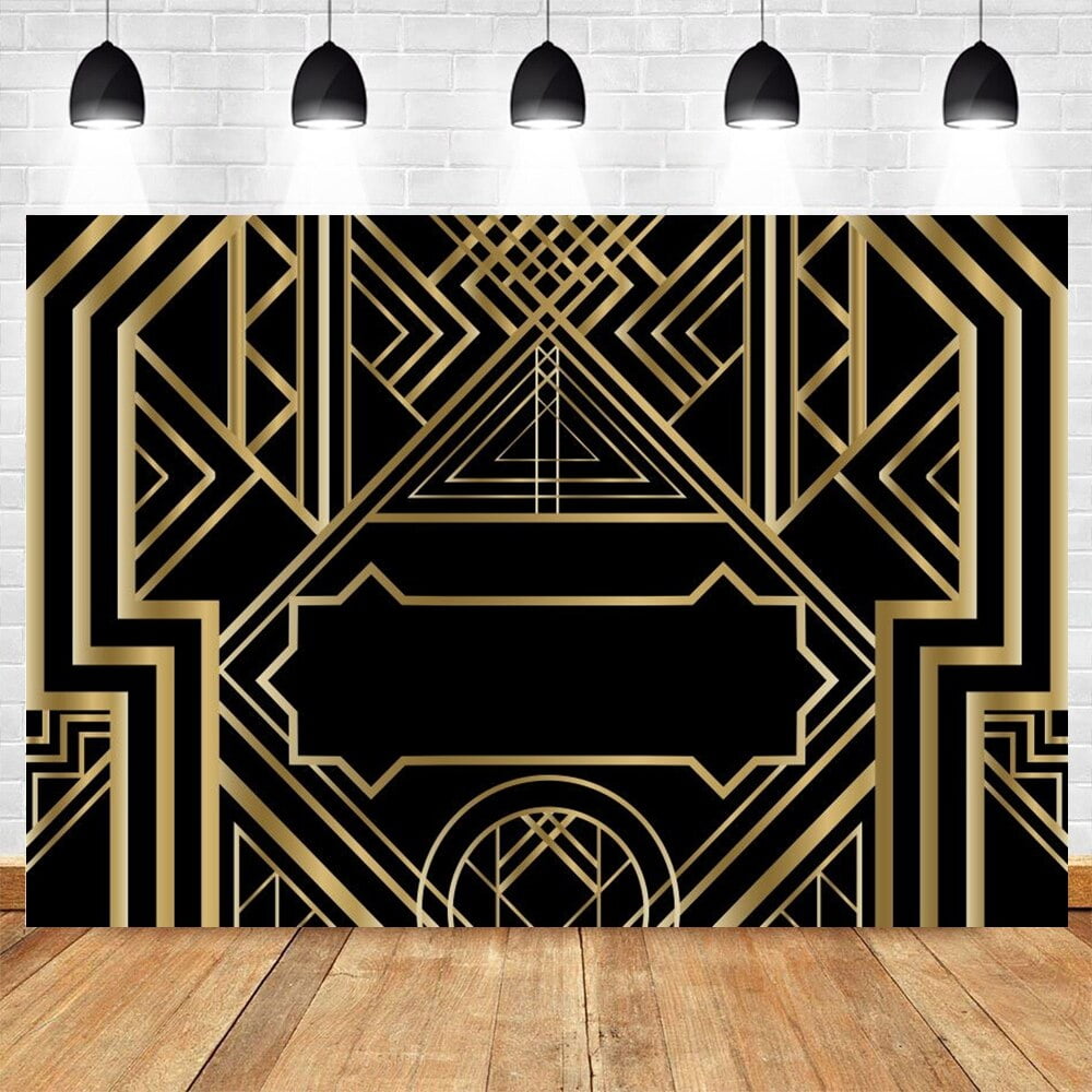 Gatsby Theme VIP Birthday Party Photography Background Black Golden ...