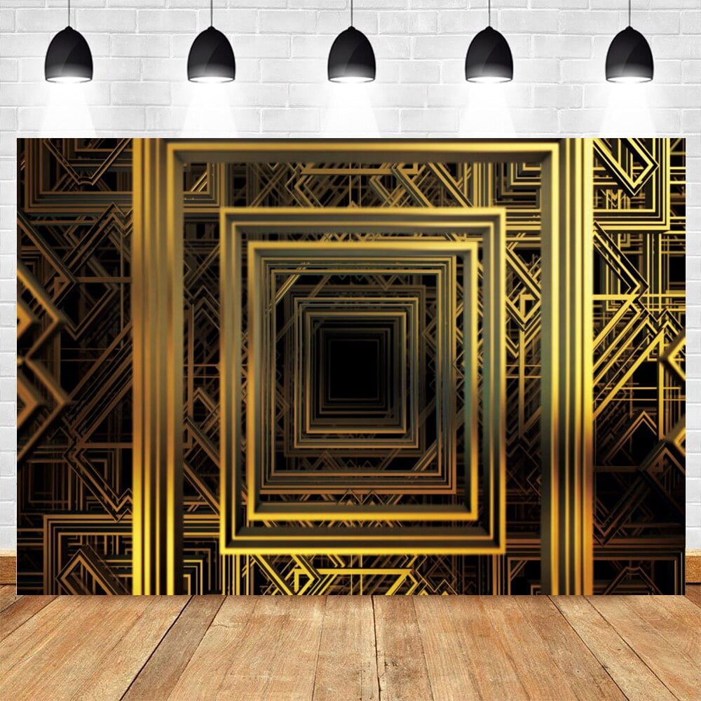 Gatsby Theme VIP Birthday Party Photography Background Black Golden ...