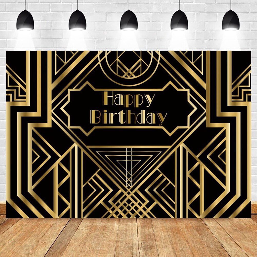 Gatsby Theme VIP Birthday Party Photography Background Black Golden ...