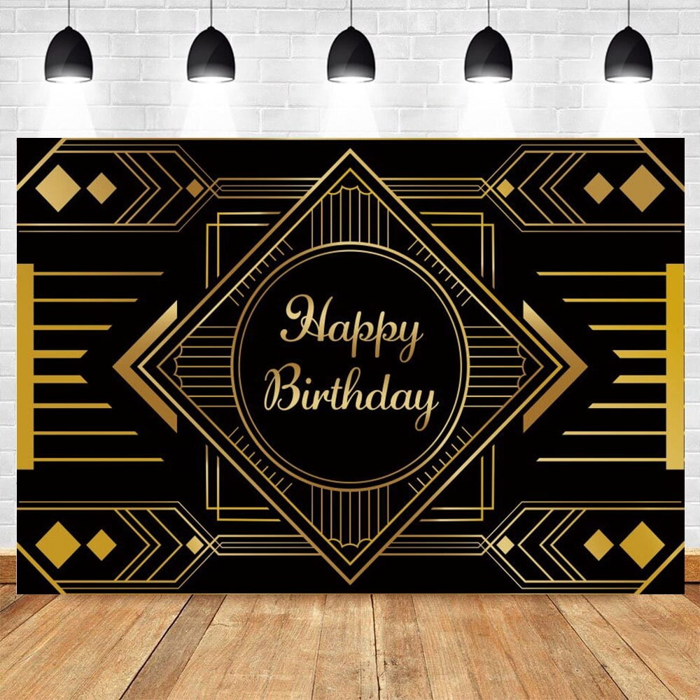 Gatsby Theme VIP Birthday Party Photography Background Black Golden ...