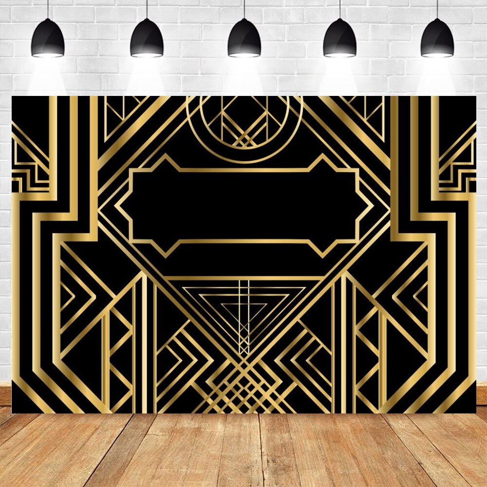Gatsby Theme VIP Birthday Party Photography Background Black Golden ...
