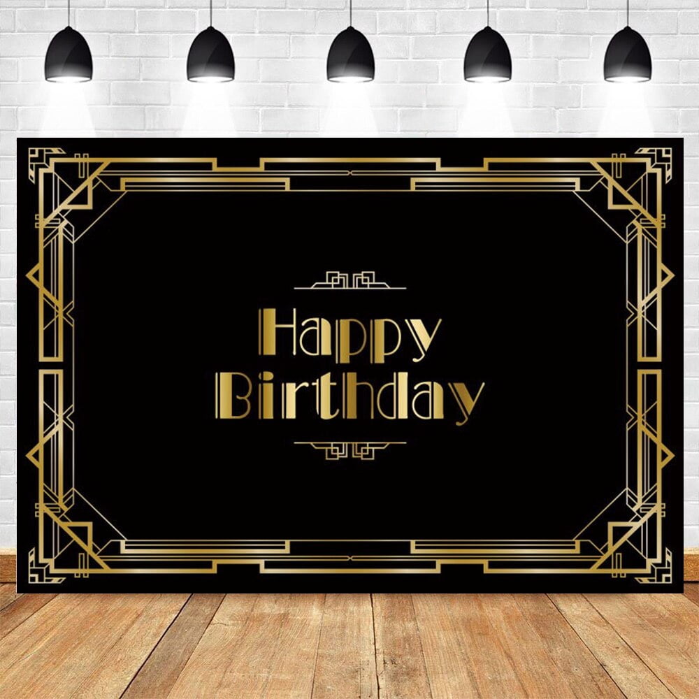 Gatsby Theme VIP Birthday Party Photography Background Black Golden ...
