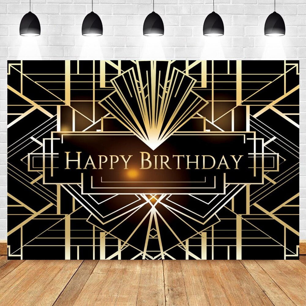 Gatsby Theme VIP Birthday Party Photography Background Black Golden ...