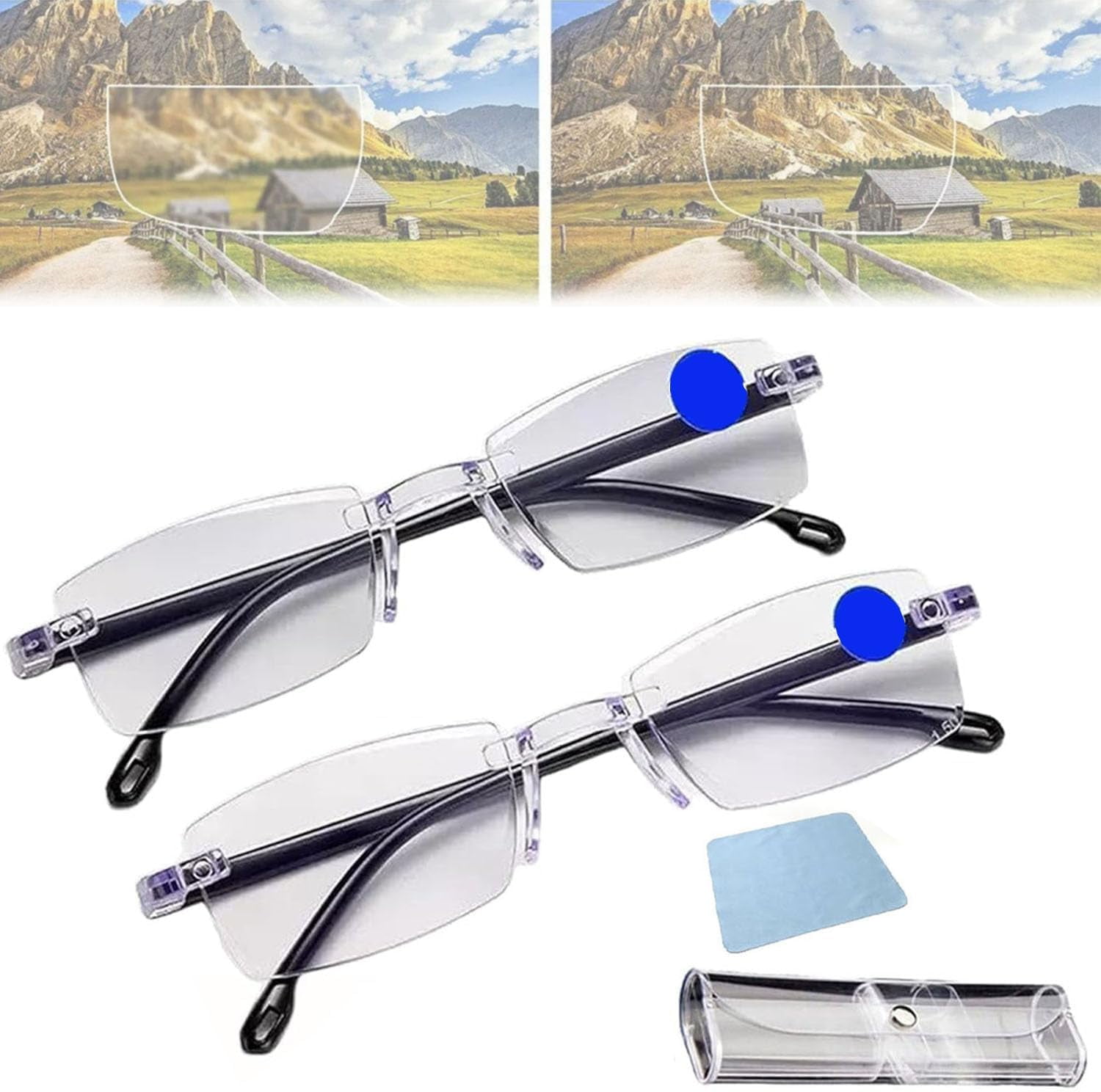 Gatteeey Intelligent Zoom Glasses,Intelligent Zoom Anti Blue Light ...