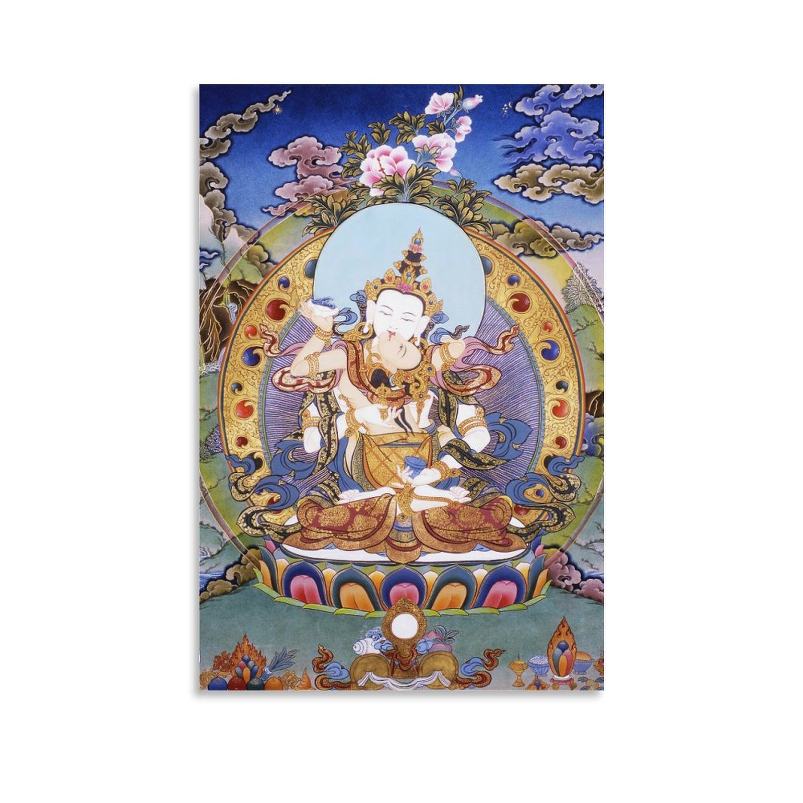 Gattva Buddha Buddha Tibetan Thangka Painting Posters Canvas Wall Art ...