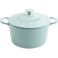 Gatwick 7-Quart Enamel Cast Iron Dutch Oven – Martha Blue – Durable ...