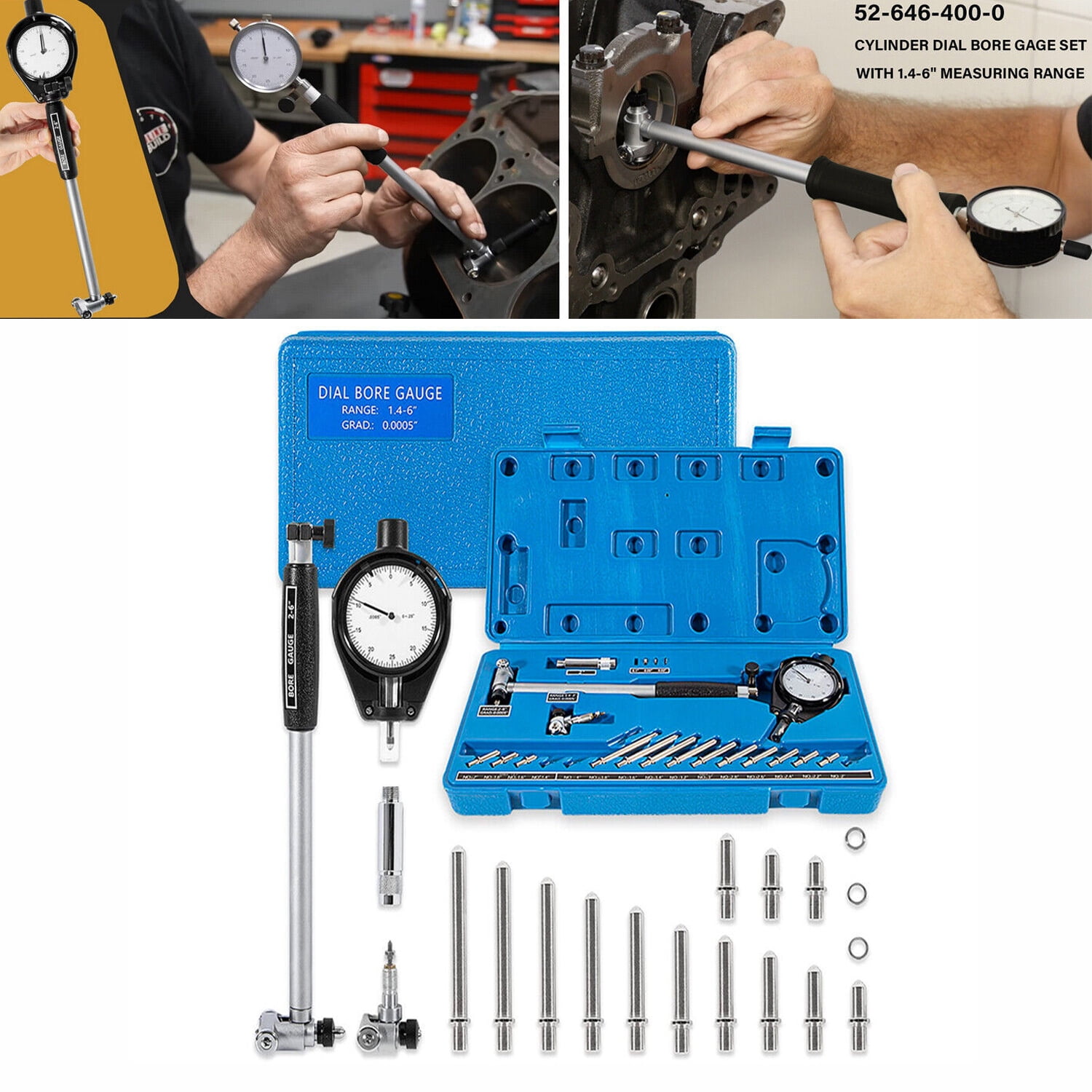 Gauge Measurement Tool Extender Cylinder Dial Bore Gage Set 52-646-400 ...