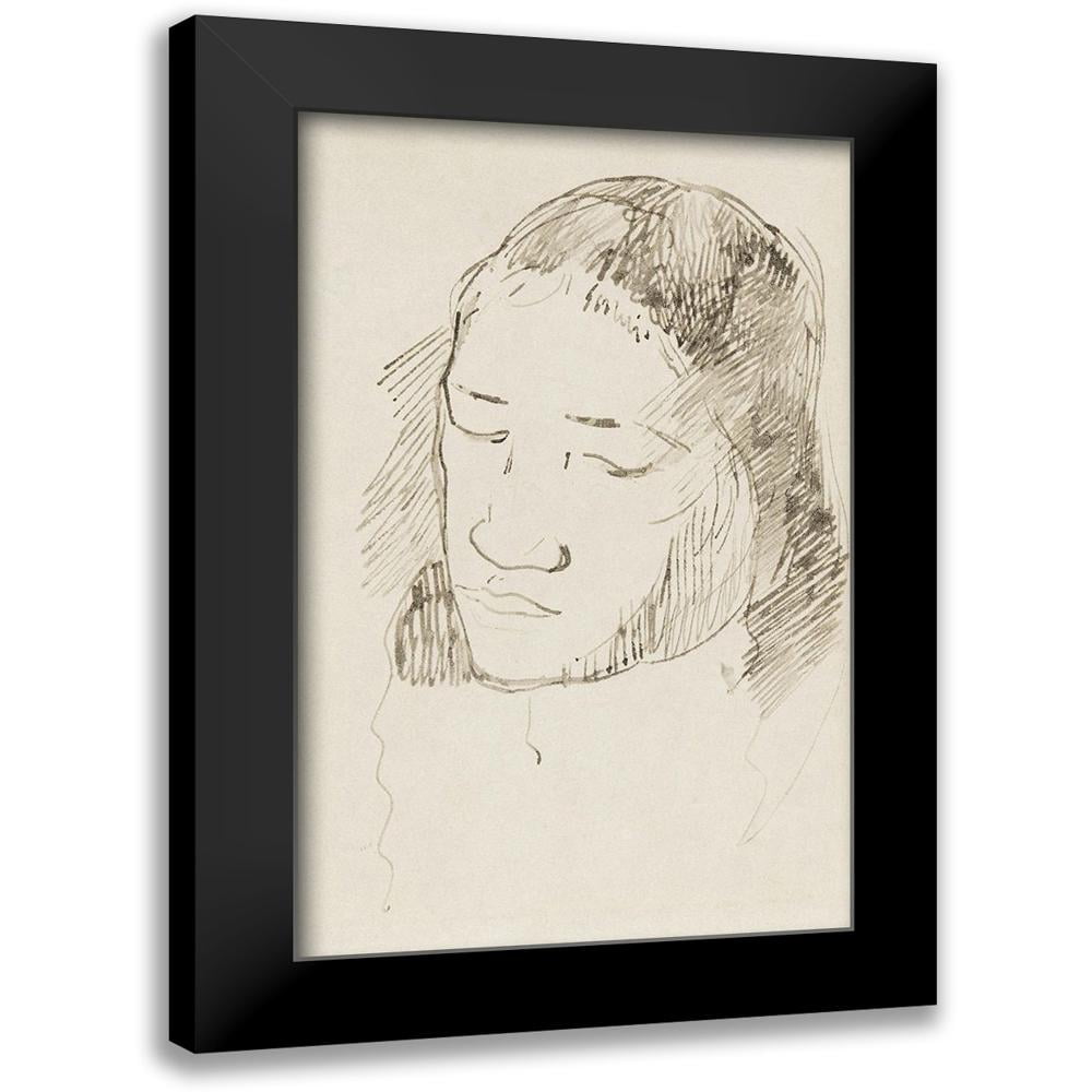 Gauguin, Paul 13x18 Black Modern Framed Museum Art Print Titled - Head ...
