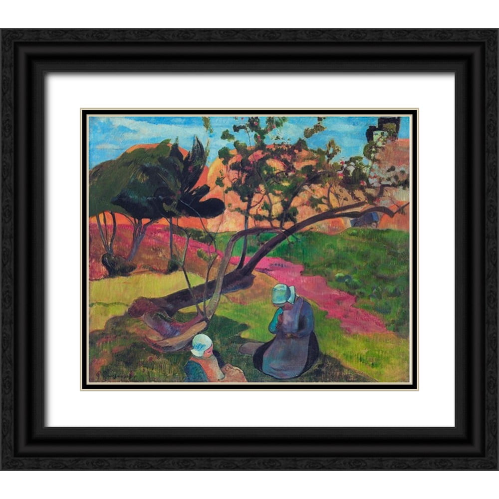 Gauguin, Paul 23x20 Black Ornate Wood Framed with Double Matting Museum ...