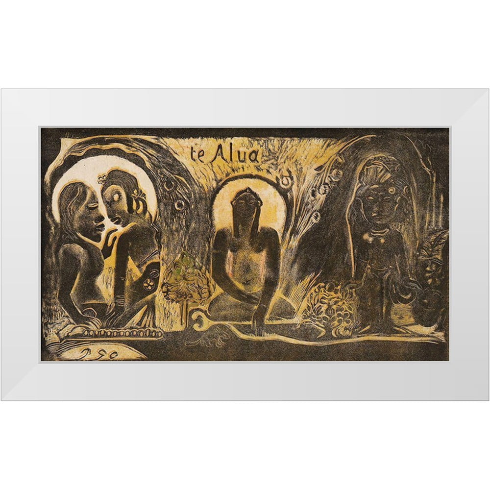 Gauguin, Paul 24x15 White Modern Wood Framed Museum Art Print Titled ...