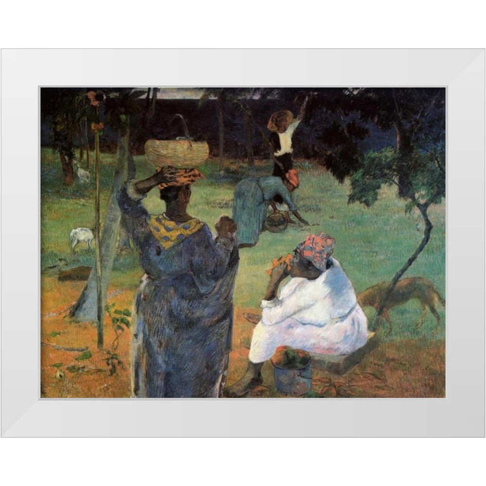 Gauguin, Paul 24x19 White Modern Wood Framed Museum Art Print Titled ...