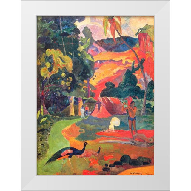Gauguin, Paul 25x32 White Modern Wood Framed Museum Art Print Titled ...