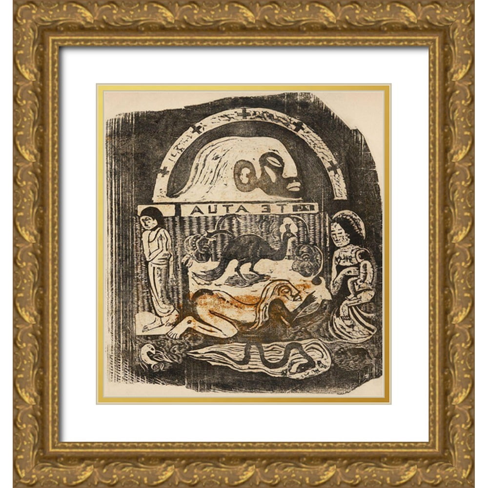 Gauguin, Paul 26x28 Gold Ornate Wood Framed with Double Matting Museum ...
