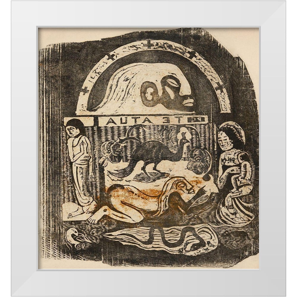 Gauguin, Paul 26x28 White Modern Wood Framed Museum Art Print Titled ...