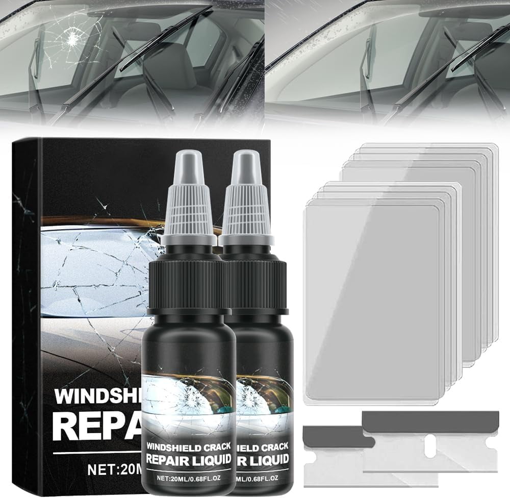 Gaukomzs 2 Set Windshield Crack Repair Kit, 2024 New Windshield Crack ...