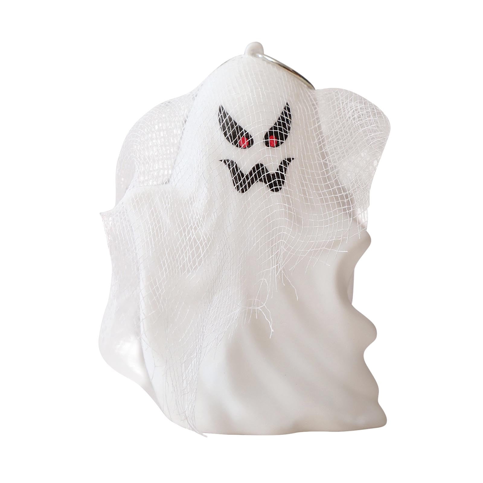 Gauze Ghost Halloween Decor - White Ghost with Spider Web Led Night ...