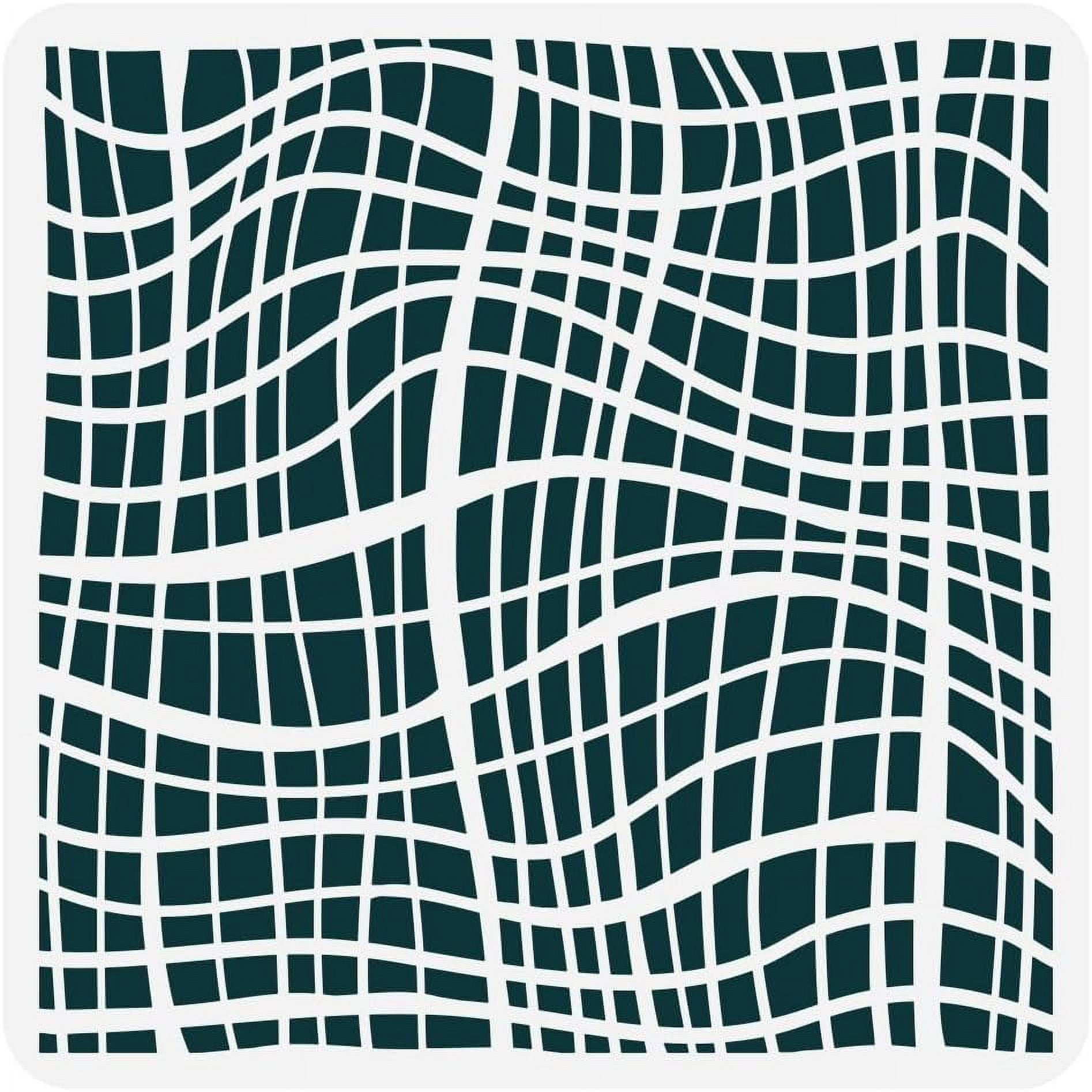 Gauze Pattern Painting Stencil - 11.8x11.8 Inch Reusable Plastic ...