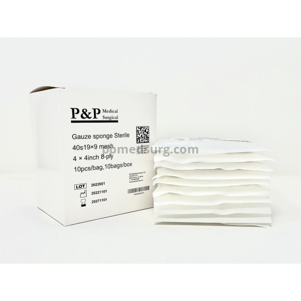 Gauze Surgical Sponges Cotton STERILE Woven 8-ply High Grade Quality 4 ...