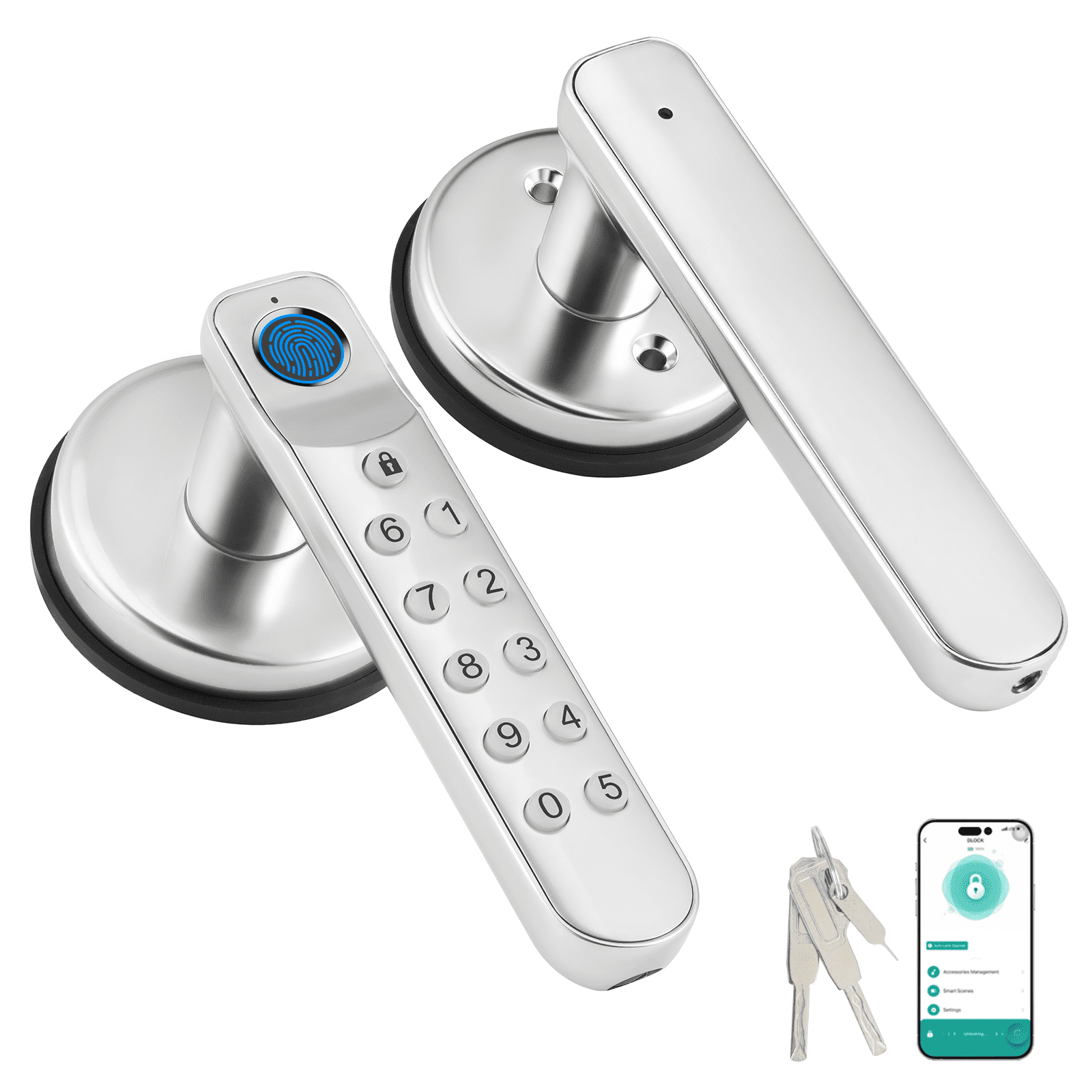 Gavdhe Smart Biometric Fingerprint Door Lock with APP Control, Smart ...