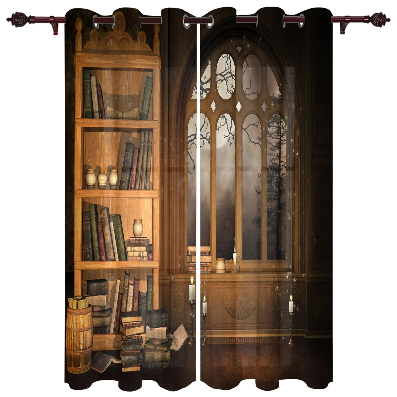 Gavel Golden Lawyer Window Curtains Printing Curtains for Living Room ...
