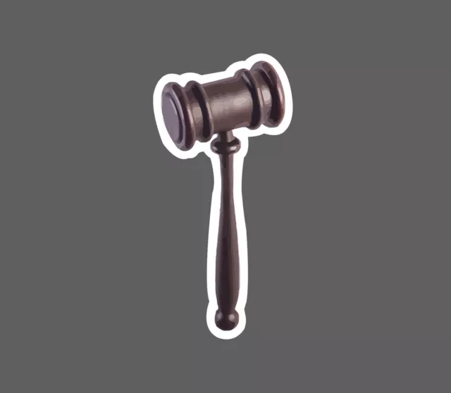 Gavel Sticker Judge Law Waterproof Sticker Phone Decal Water Bottle ...