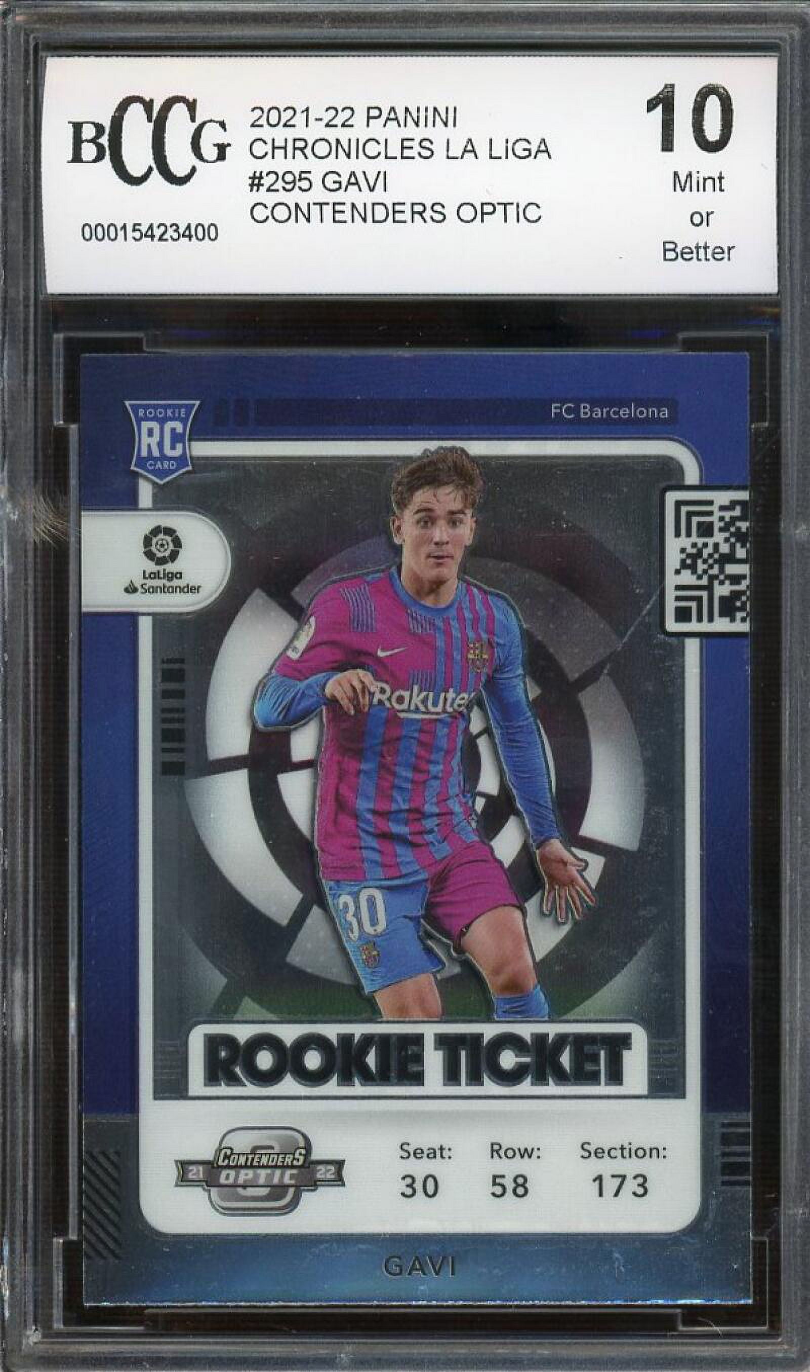 Gavi Rookie Card 2021-22 Chronicles Contenders Optic Rookie Ticket #295 ...