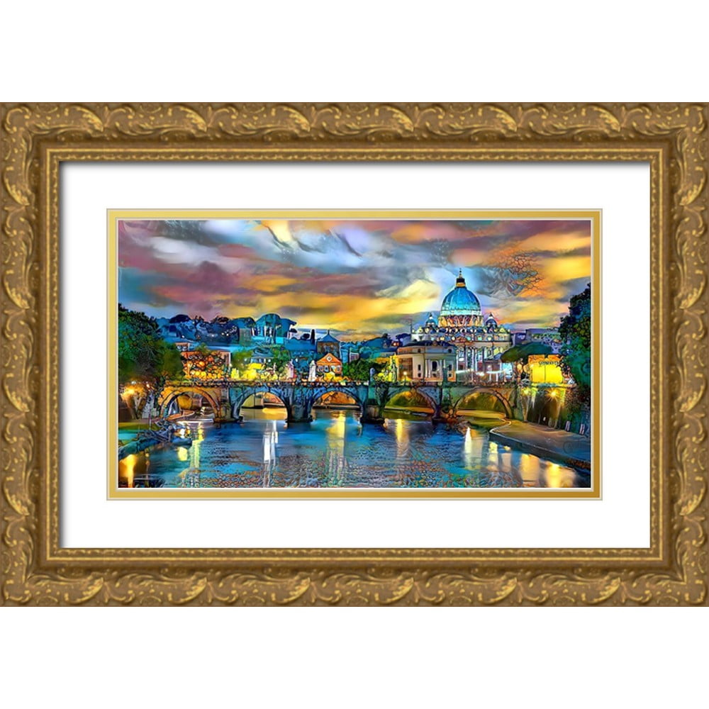 Gavidia, Pedro 14x10 Gold Ornate Wood Framed with Double Matting Museum ...