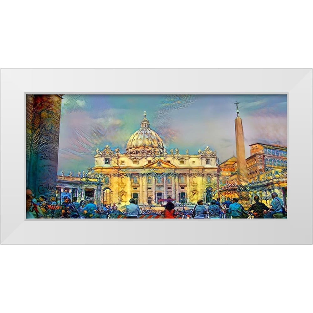 Gavidia, Pedro 18x11 White Modern Wood Framed Museum Art Print Titled ...