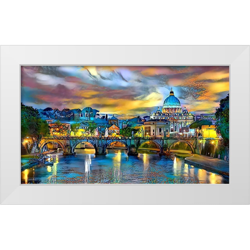 Gavidia, Pedro 32x20 White Modern Wood Framed Museum Art Print Titled ...